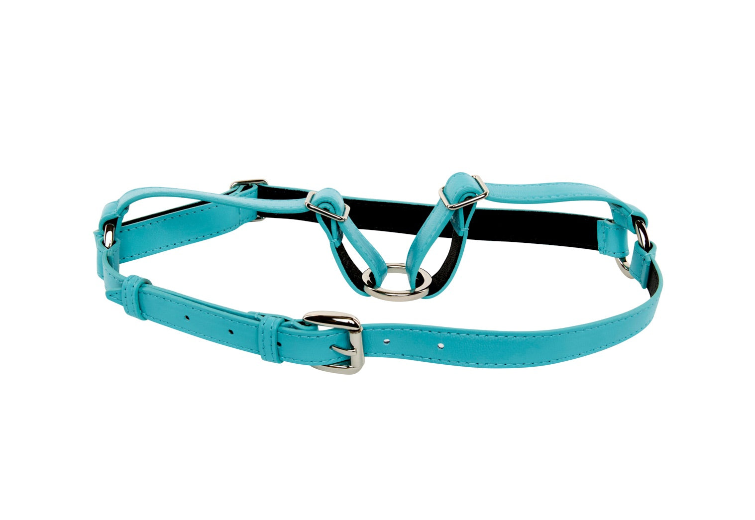Turquoise Italian Leather Harness